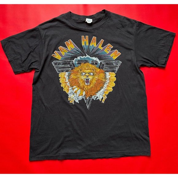 Ched | Shirts | Van Halen Vintage 982 Concert T Shirt Black Single ...